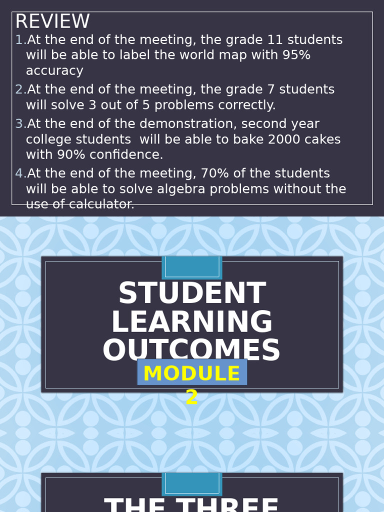 PrEd 146n Lesson 2.2 The Three Types of Learning Part 1 1 | PDF ...
