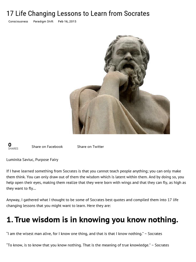 17 Life Changing Lessons To Learn From Socrates - The Mind Unleashed ...