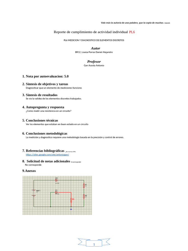 Trabajo Meiciones Elementos Discretos | PDF