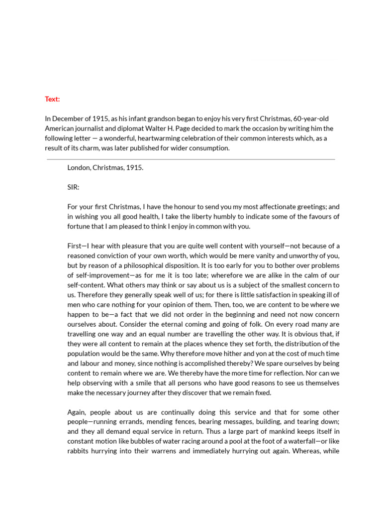 Letter - Your First Christmas Text | PDF