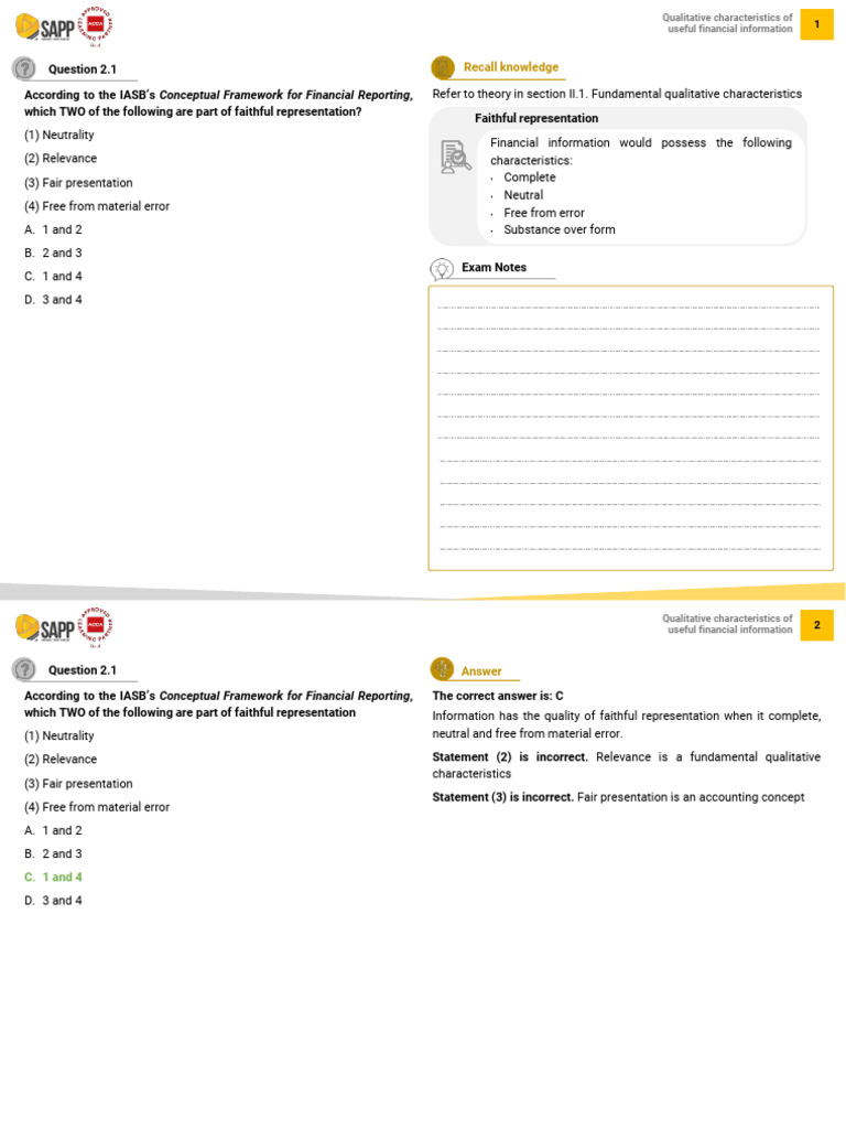 Faithful Representation in Financial Reporting | PDF | International ...