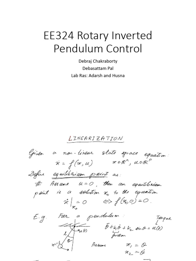 Inverted Pendulum Experiment | PDF | Matrix (Mathematics) | Pendulum