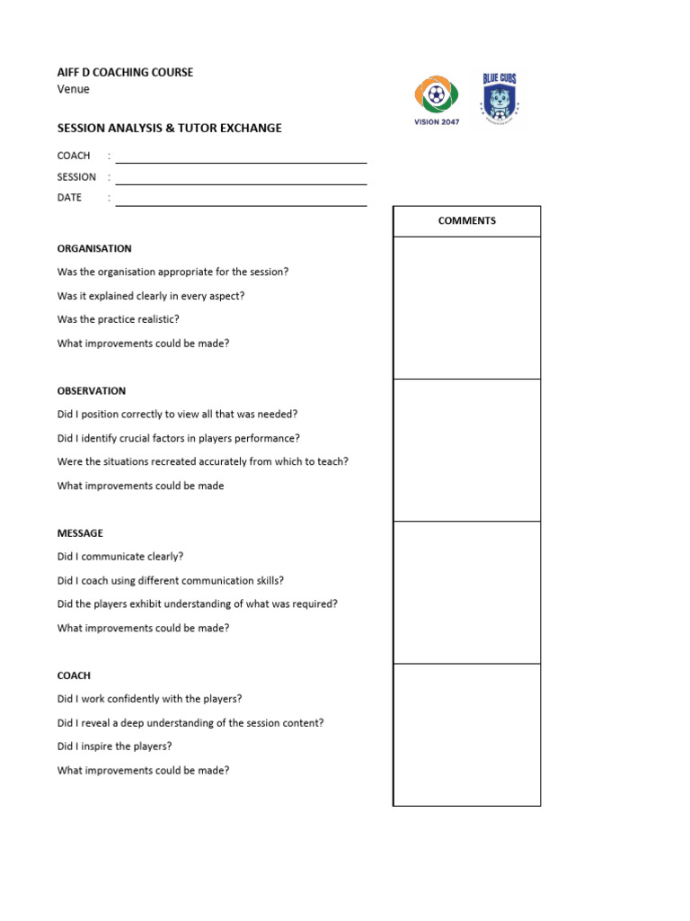 Aiff Tutor Exchange Form | PDF