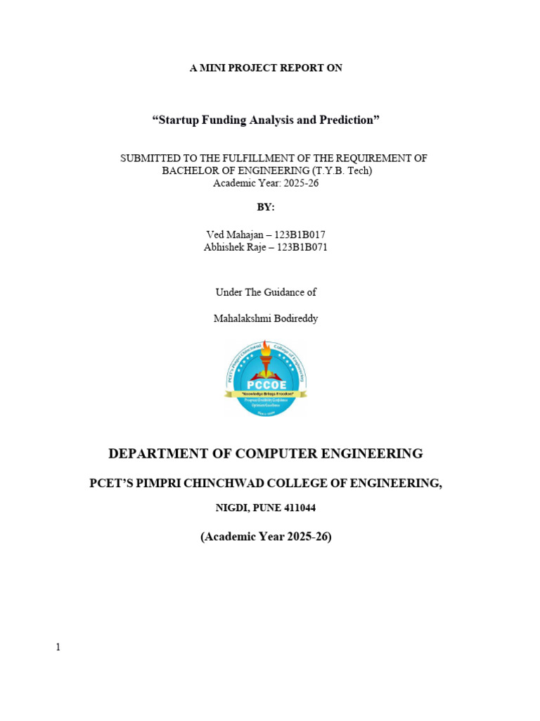 Miniproject Report | PDF | Machine Learning | Data Analysis