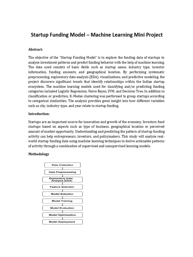 Startup Funding Analysis with ML Techniques | PDF | Machine Learning ...