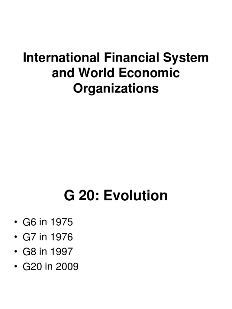 G20 Evolution and Global Financial Insights | PDF | Exchange Rate ...
