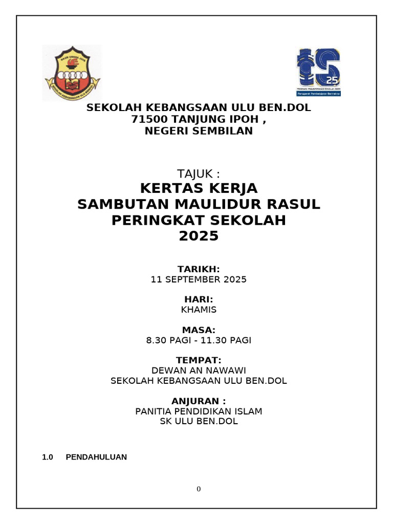 KK Maulidur Rasul 2025 | PDF