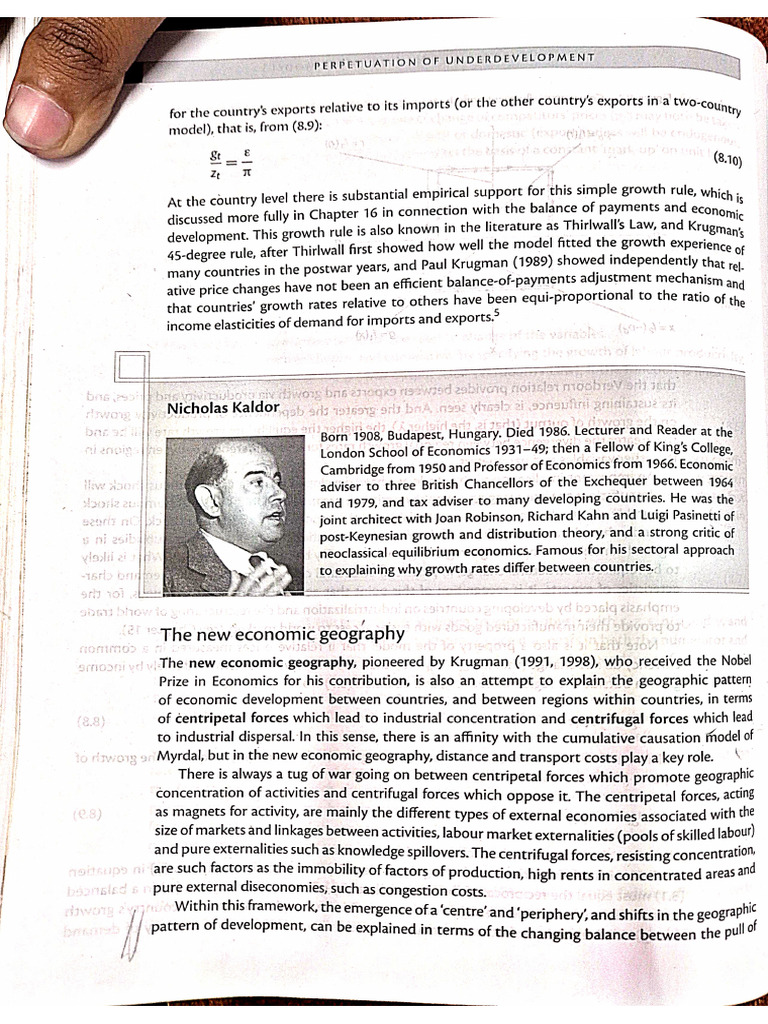 Krugmen Model and Prebisch Model (EGD) | PDF