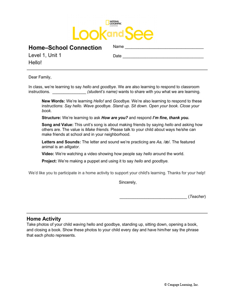 Look & See 1 - Communication Letter - English | PDF | Toys | Apple