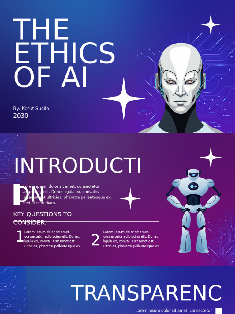 Purple and White Gradient Modern The Ethics of AI Presentation | PDF ...