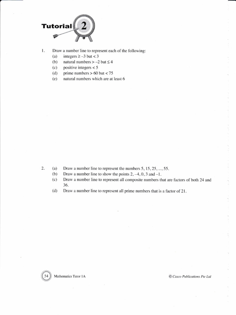 Maths Tutor 1A (Tutorial - 2) | PDF