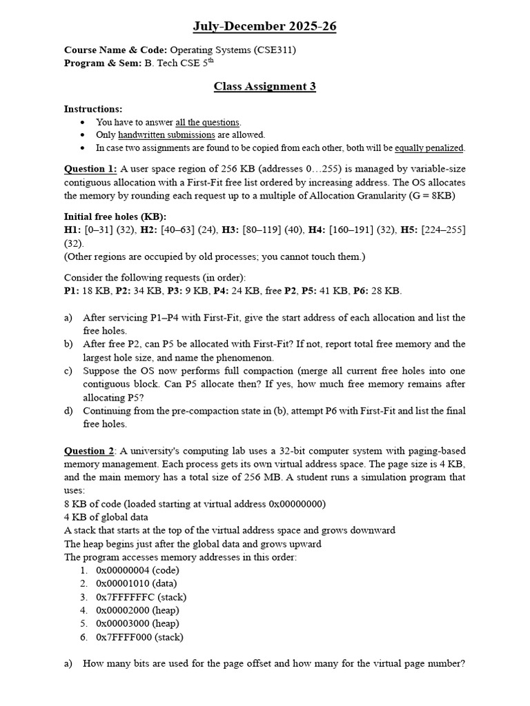 Assignment 3 | PDF | Computing | Computer Science