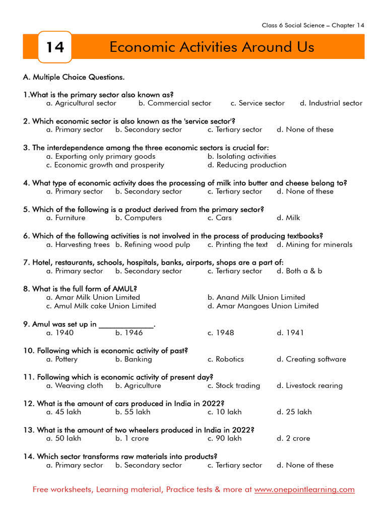 Economic Sectors in Class 6 Social Science | PDF | Paper | Recycling