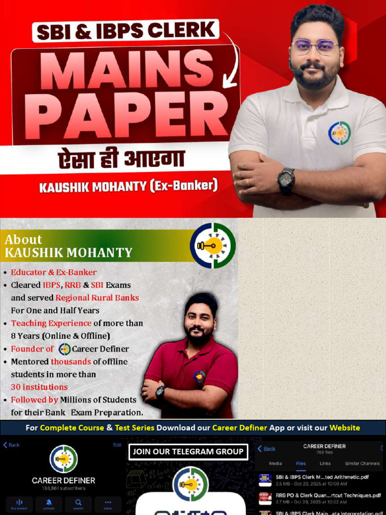 Complete Bank Exam Course & Test Series | PDF | Mathematics | Arithmetic