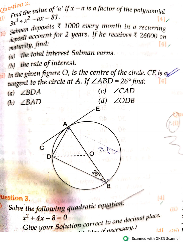 Class 10 - Circles Test | PDF