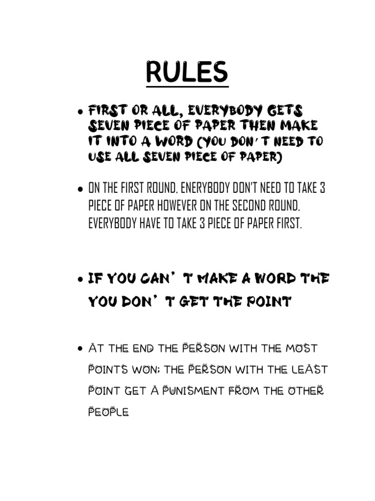 Scrabble Rules | PDF