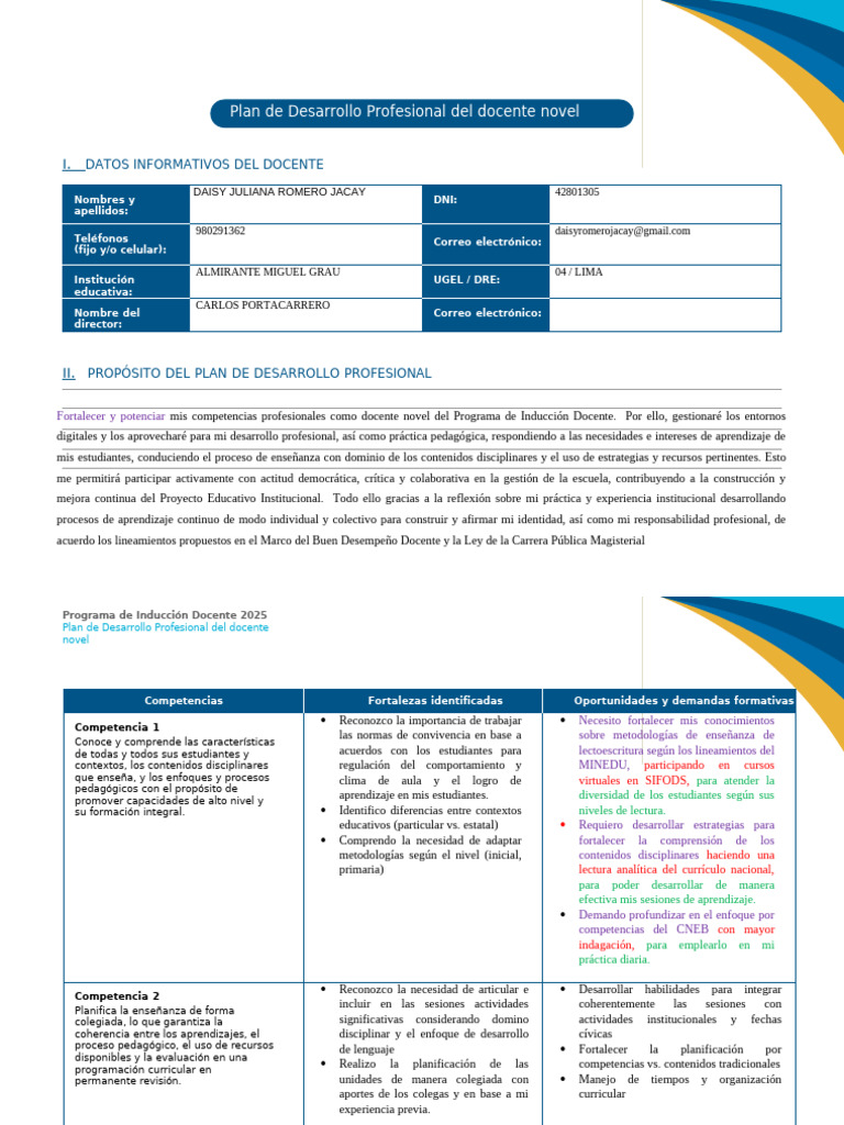 PDP - Daisy Romero Jacay (2) Modificado para Plataforma | PDF ...