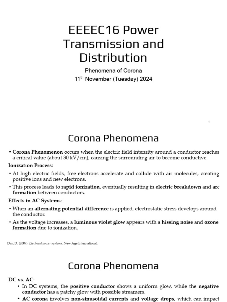 Understanding Corona Phenomena in Power Systems | PDF | Electric Power ...