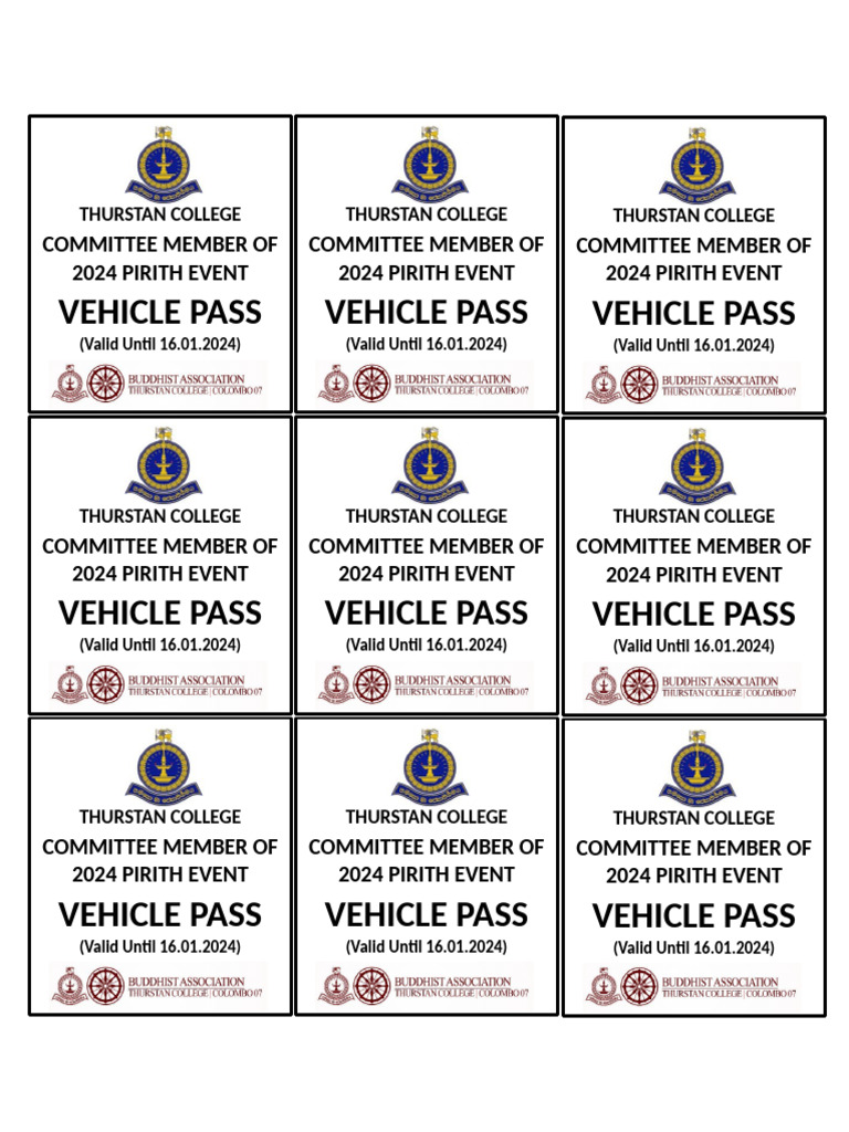 Car Pass | PDF