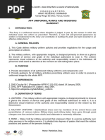 PNP Uniform Types and Usage Guidelines | PDF | Human Appearance | Fashion