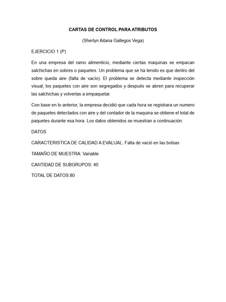 Análisis de Control de Calidad en Procesos | PDF | Comportamiento