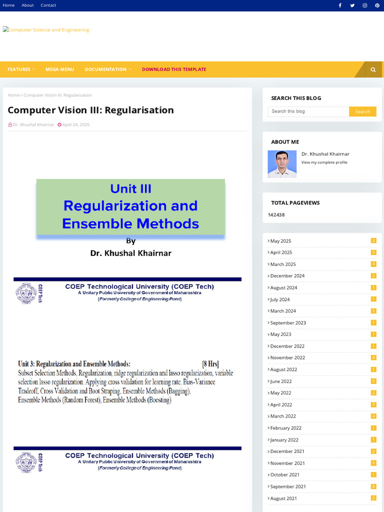 Unit 3 Computer Vision Regularisation | PDF | Machine Learning | Python (Programming Language)