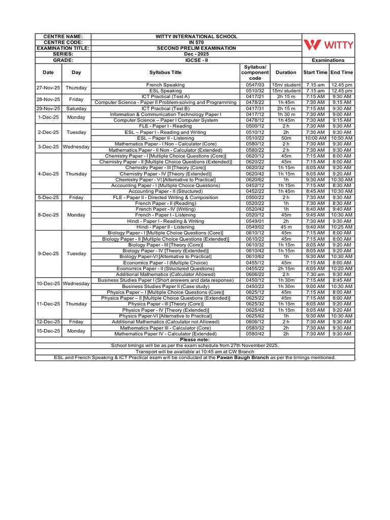 Grade X - Prelim 2 TT - CW | PDF | Qualifications | Student Assessment ...