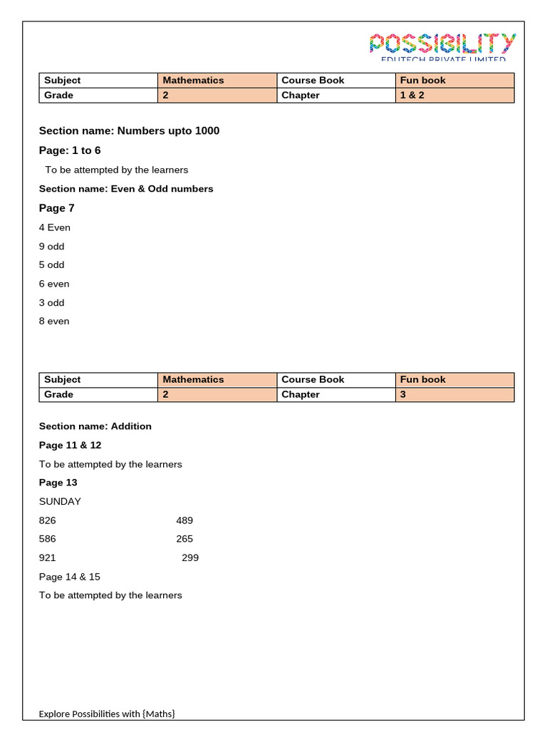Grade 2 Fun Mathematics Coursebook | PDF | Mathematics | Euclidean Geometry