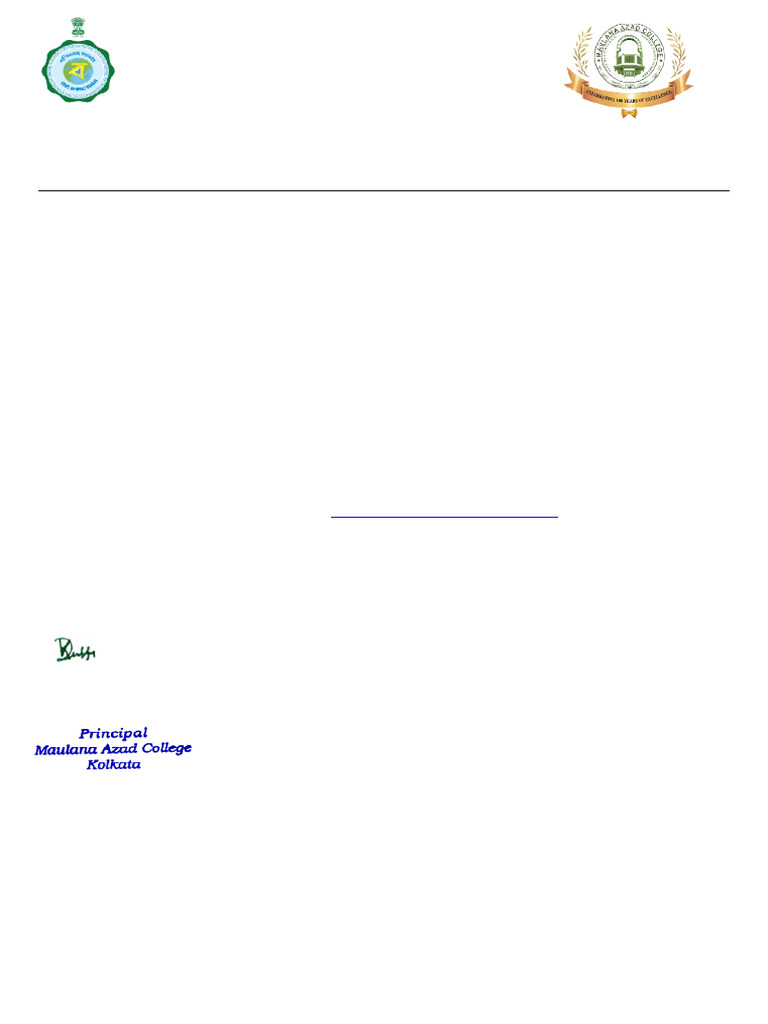 Calcutta University Student Registration 2025 | PDF