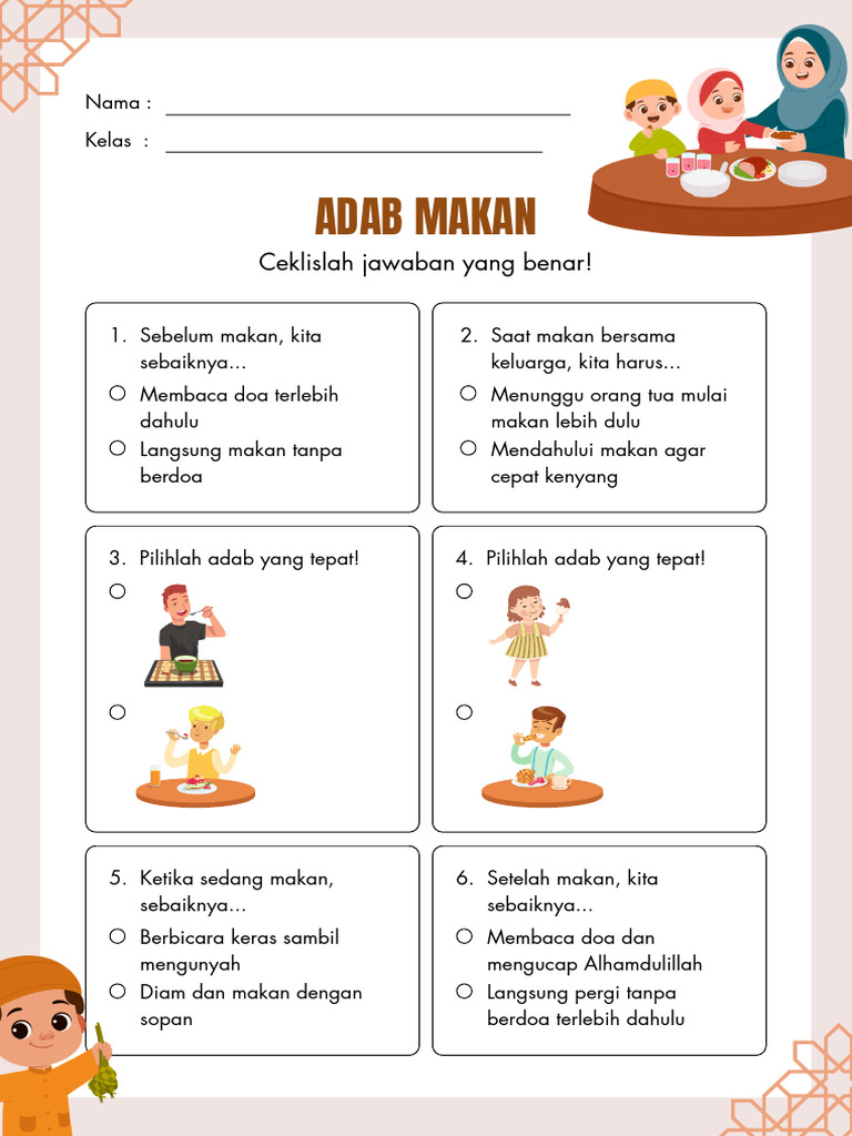 Adab Makan yang Benar dan Sopan | PDF