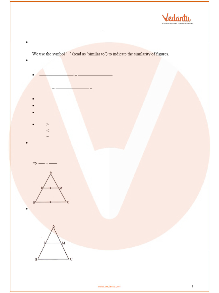 ICSE Class 10 Mathematics Chapter 15 - Similarity Revision Notes | PDF ...