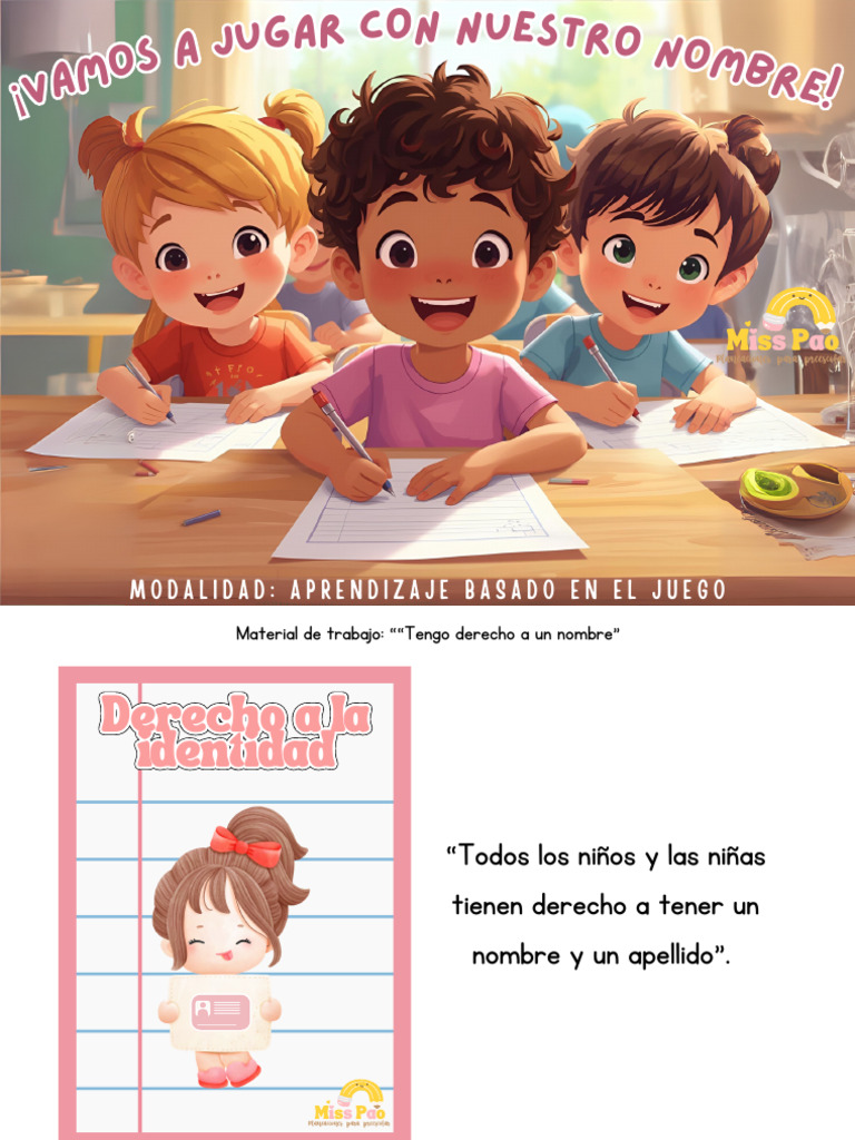 Fichas y Materiales de Trabajo - ¡Vamos A Jugar Con Nuestro Nombre! | PDF