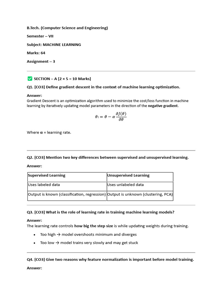 Machine Learning Assignment Overview | PDF | Principal Component ...