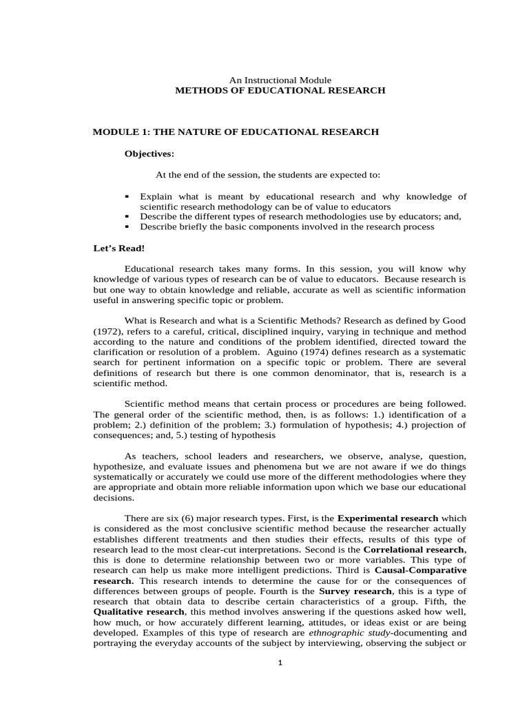 Sample Instructional Module | PDF | Methodology | Sampling (Statistics)