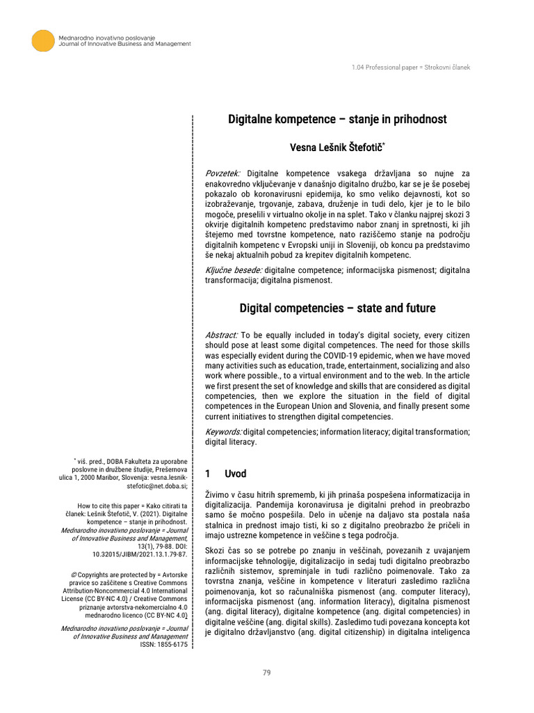 06.kompetensi Digital (X) Vesna Lesnik | PDF