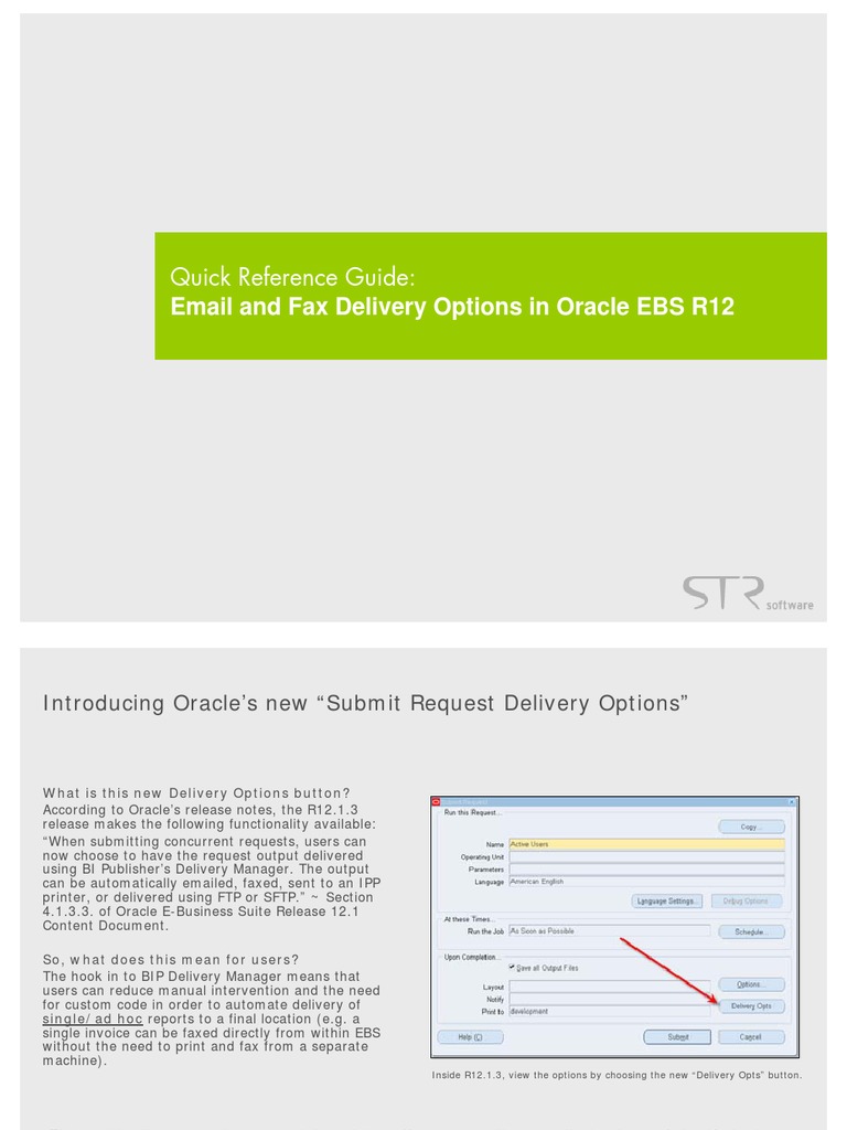 OracleEBS R12.1.3 QuickRefGuide 2011 | PDF | Email | File Transfer Protocol