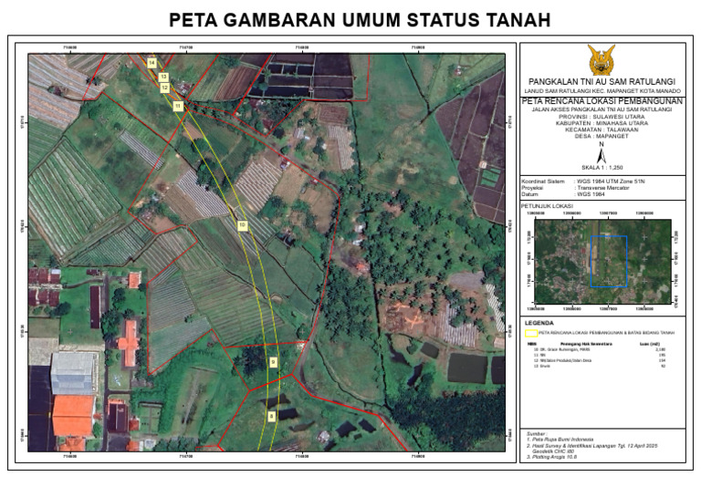 Peta Status Tanah Pangkalan TNI AU | PDF