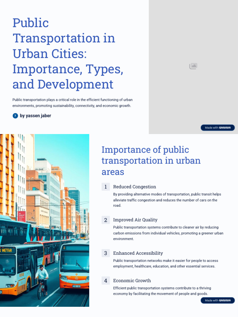 Urban Public Transportation Insights | PDF | Public Transport | Transport