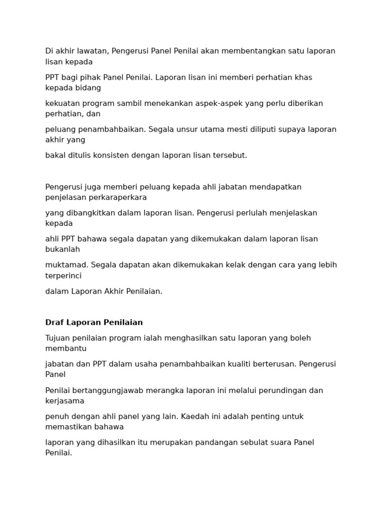 Pengerusi Panel Penilai | PDF