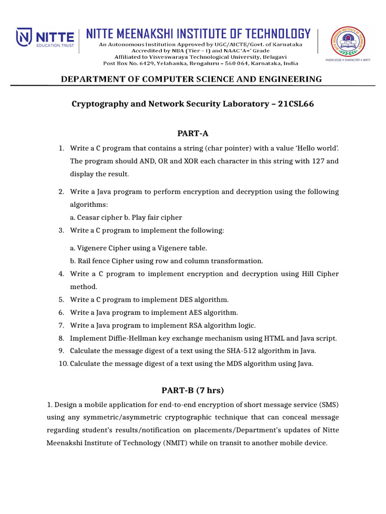 CNS Draft Manual | PDF | Cryptography | Encryption