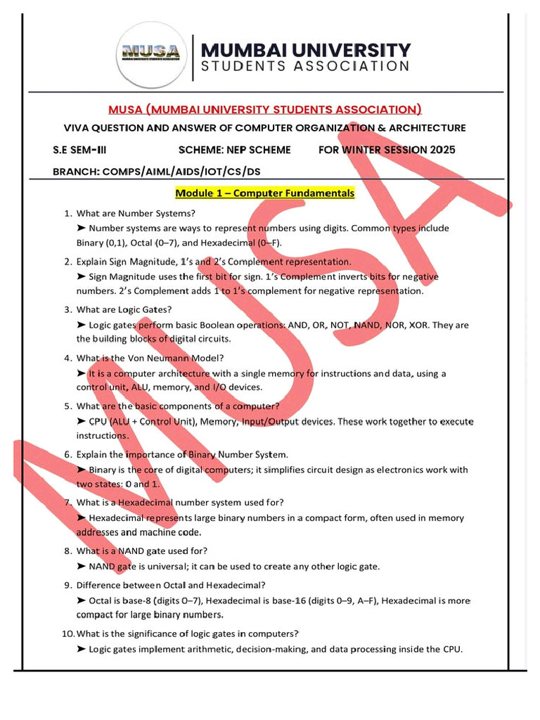 COA Viva QB. | PDF