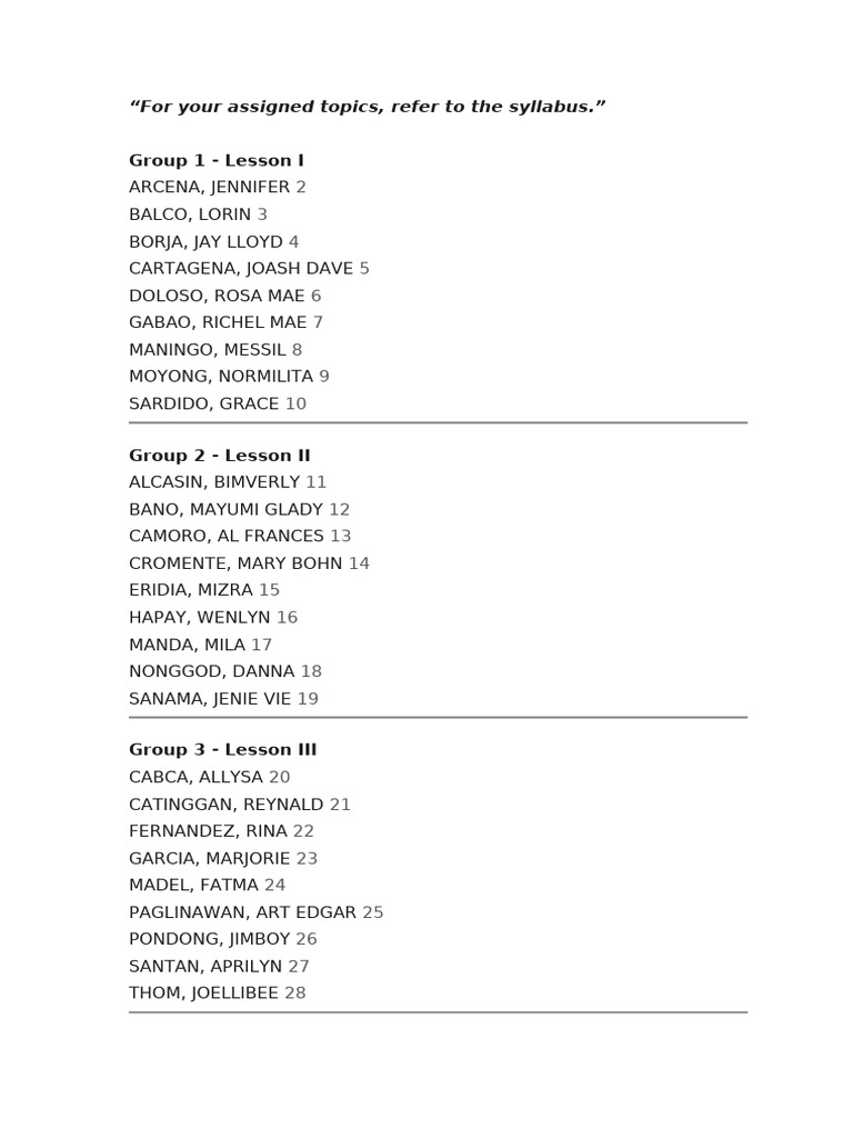 Group Members | PDF