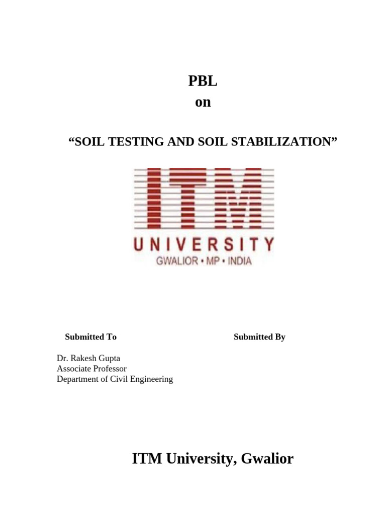 Soil Testing and Soil Stabilization - Pdf.crdownload | PDF | Soil ...