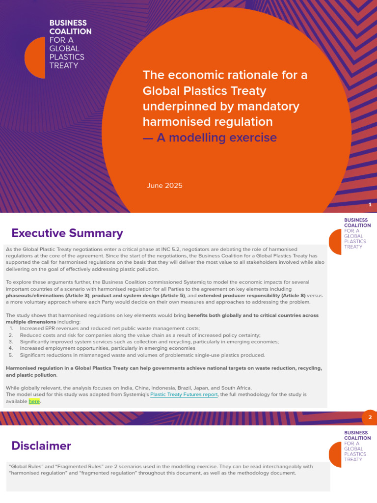 Business Coalition - Economic Rationale - Modelling Doc | PDF | Waste ...