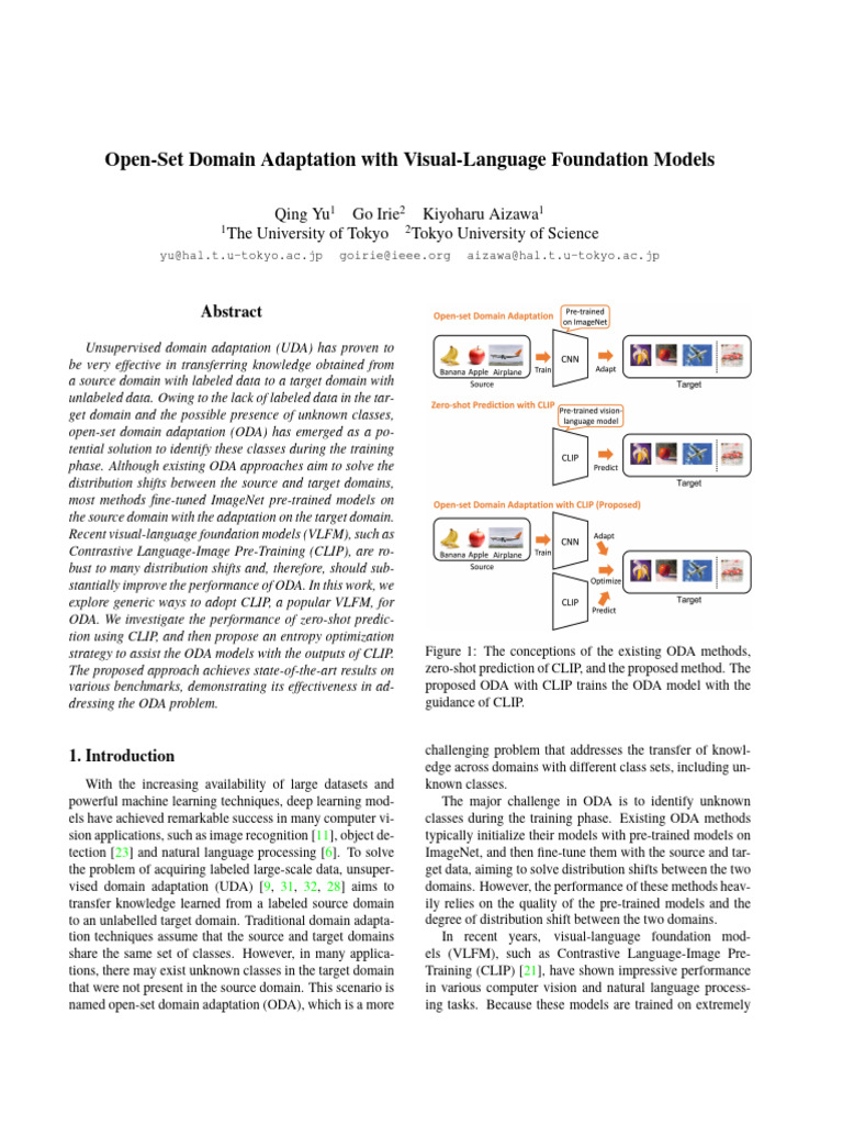 2023-CVIU-Open-Set Domain Adaptation With Visual-Language Foundation ...