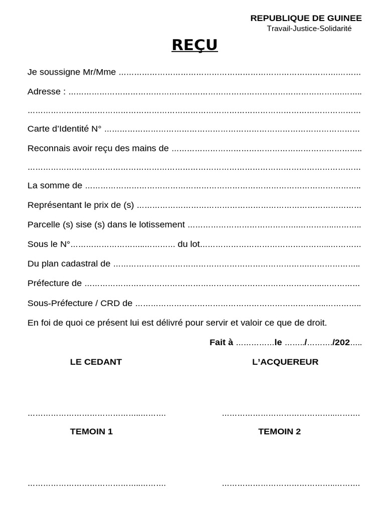Reçu | PDF