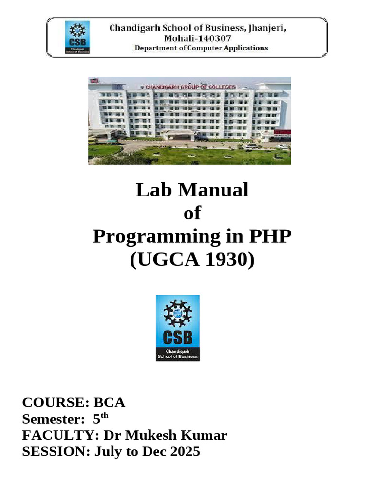 PHPLabManualBCA5thSemesterdocx 2025 07-22-11!29!35 | PDF | Php | Matrix ...
