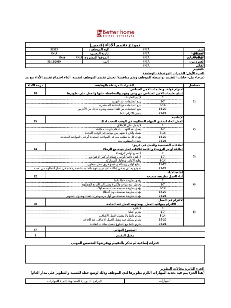 Form Appraisal Ess | PDF