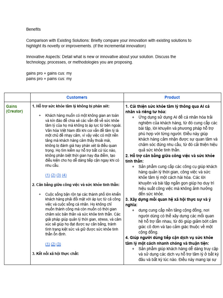 Value Proposition Map | PDF