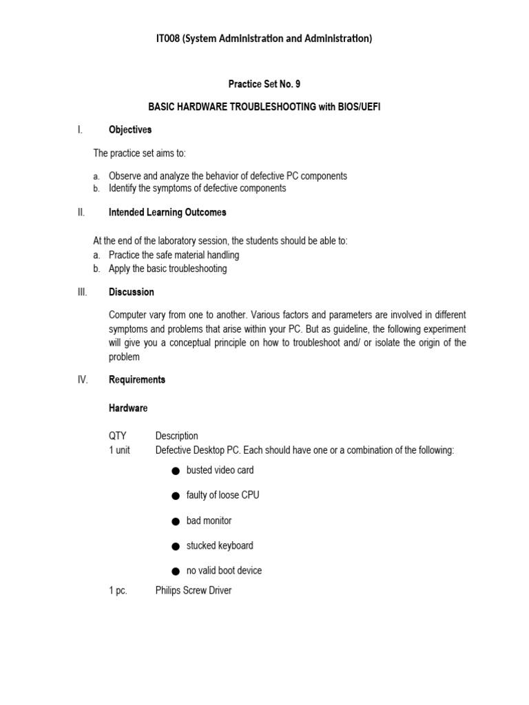 Basic Hardware Troubleshooting Guide | PDF | Troubleshooting | Personal ...